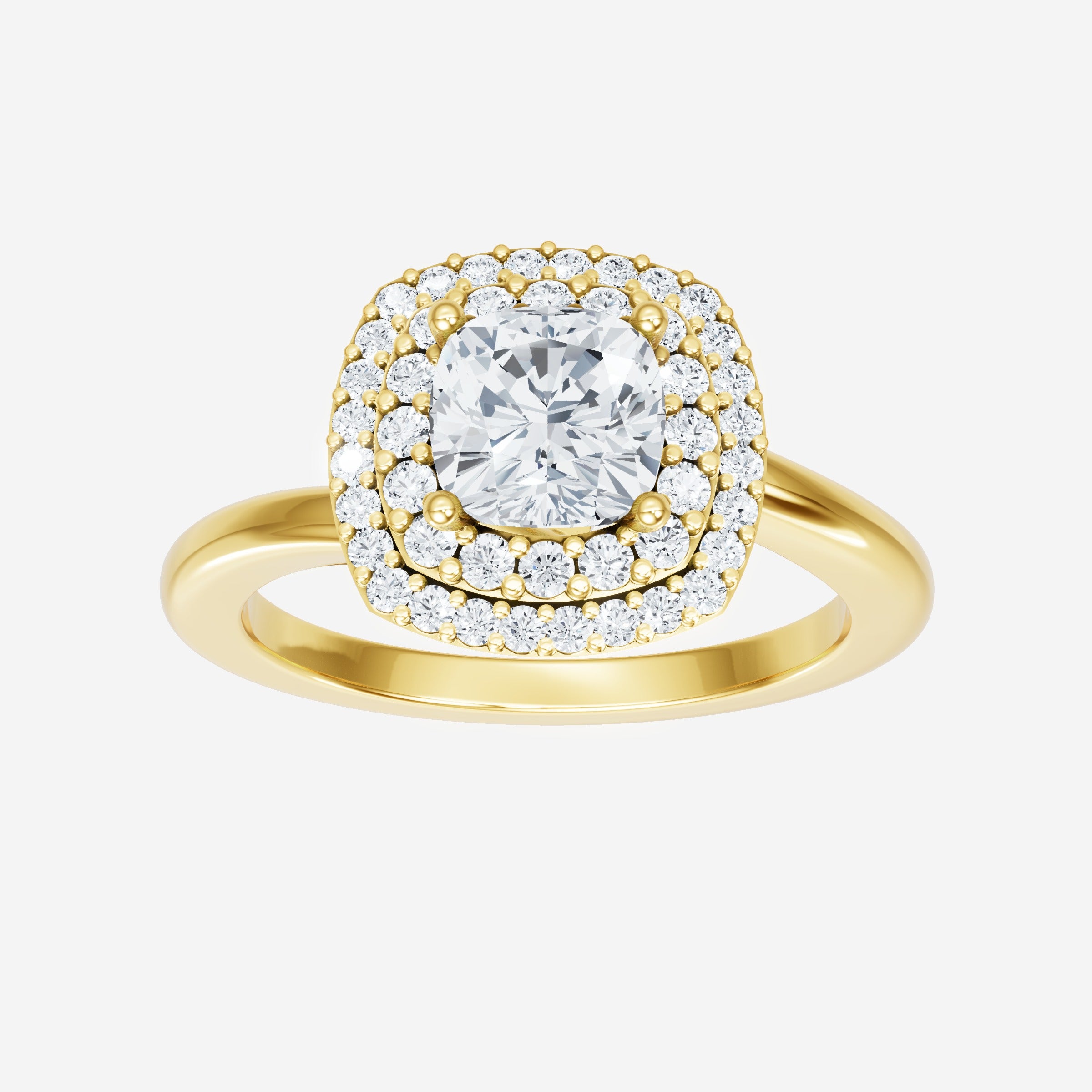 Cushion Timeless Micro Halo Ring – Shop QSE
