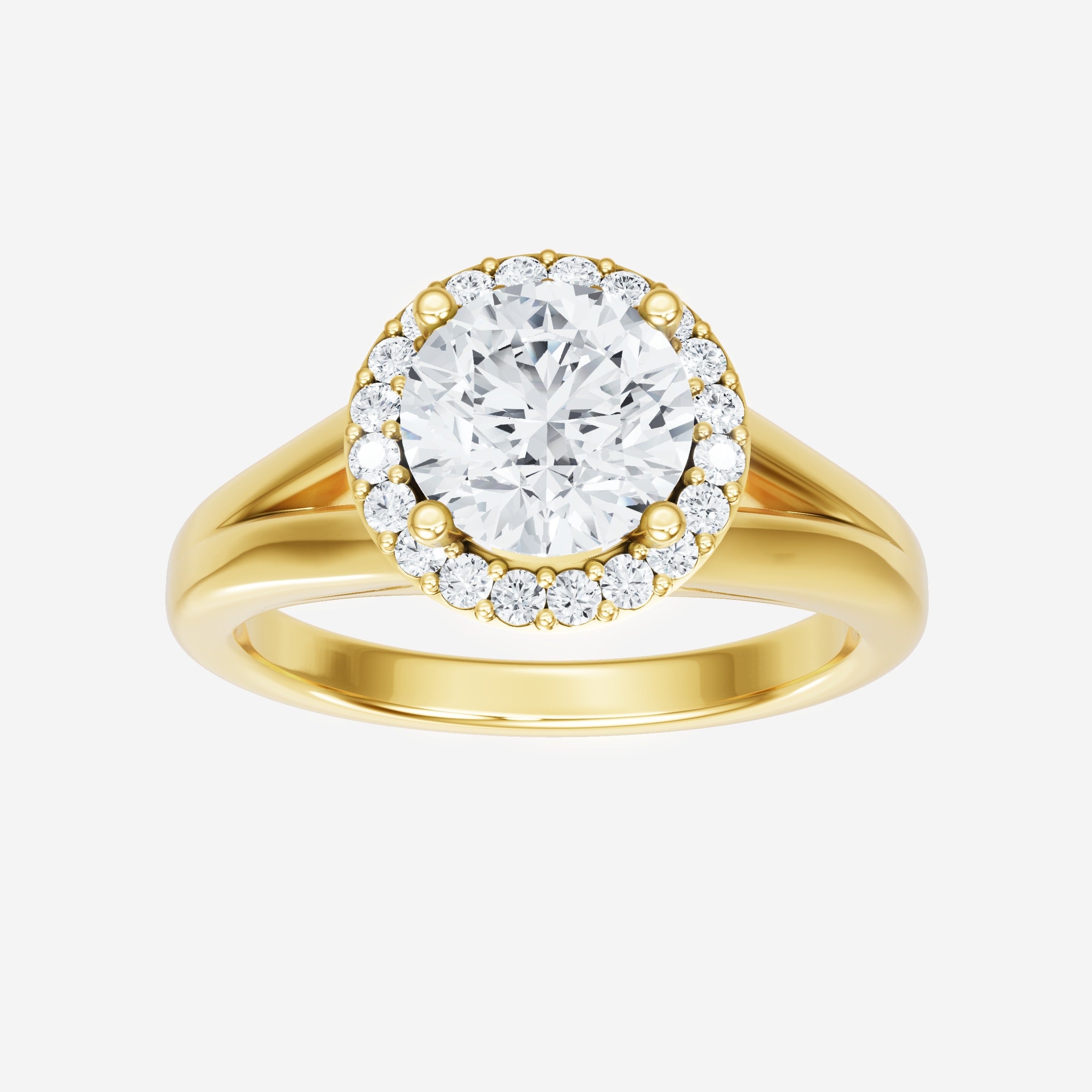 Round Serene Split Halo Ring – Shop QSE